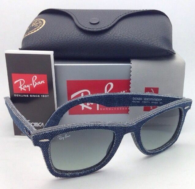 RAY-BAN DENIM WAYFARER Sunglasses RB 2140 1163/71 50-22 Blue/Jeans ...
