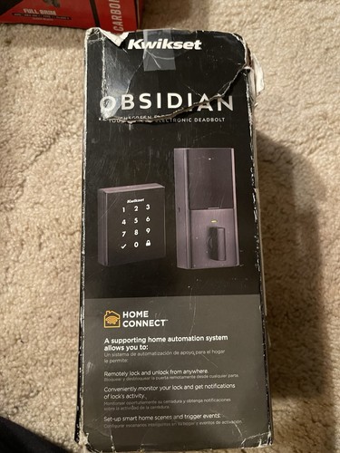 Kwikset Smart Electronic Deadbolt Lock Obsidian Touchscreen 954-OBN ...