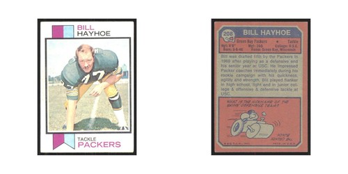 1973 Topps Bill Hayhoe RC Packers #208 | eBay
