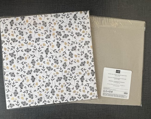 1 pack Stampin Up 12x12 GOLDEN HONEY Designer Series Paper Bees DSP 12 ...