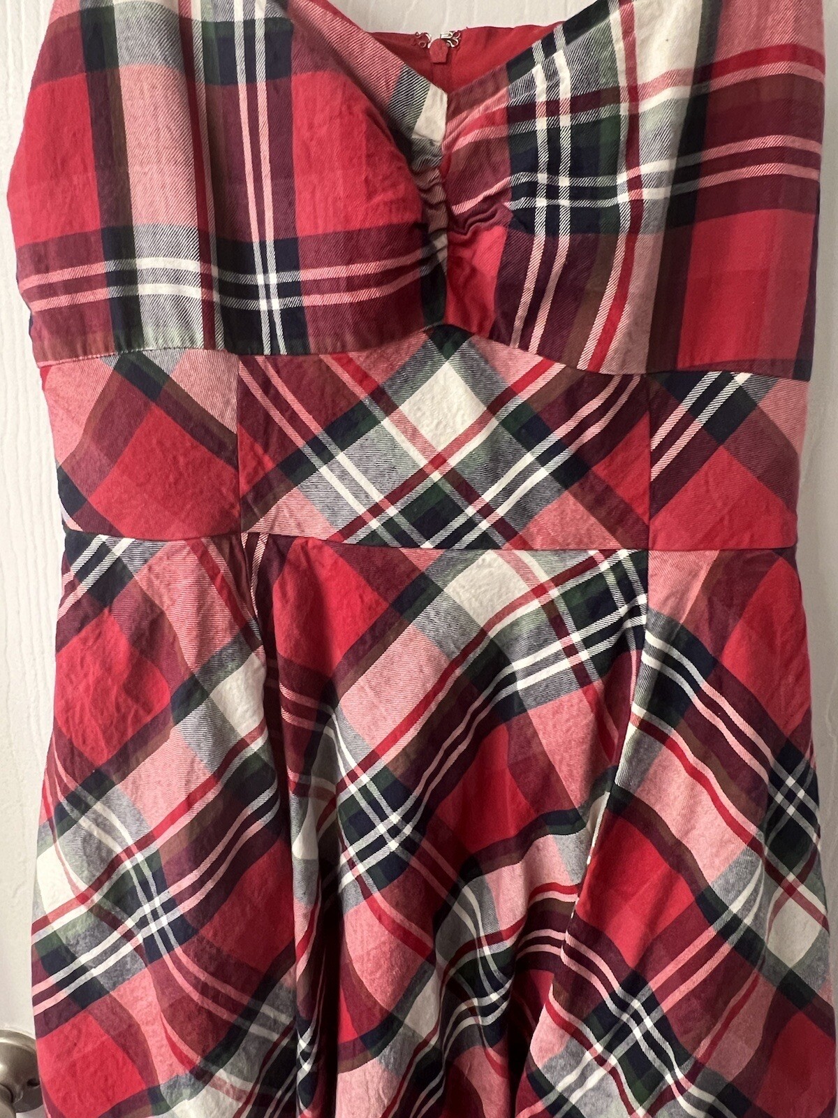 ModCloth Plaid Sun Dress Large W/ Pockets | eBay