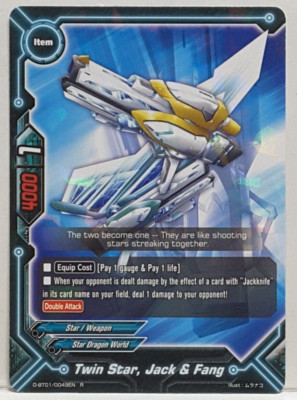 Future Card Buddyfight Twin Star, Jack & Fang D-BT01/0049EN R Star ...