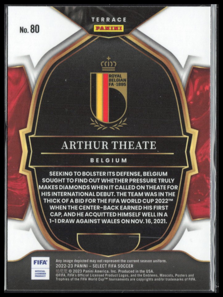 2022-23 Panini Select FIFA #80 Arthur Theate | eBay