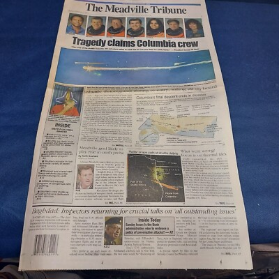 Vintage 2003 February 2, The Meadville Tribune Newspaper, Meadville PA ...