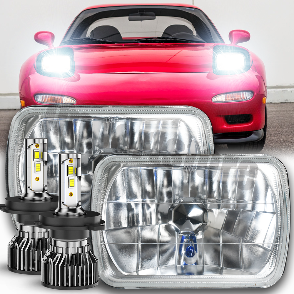 Fit for Mazda RX-7 1986-1993 Newest 7x6" inch Led High/Low Beam ...