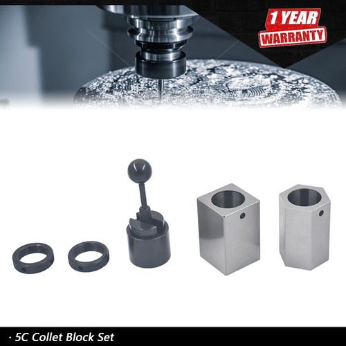 5C Collet Block Set Square Hex Rings & Collet Closer Holder Kit | eBay