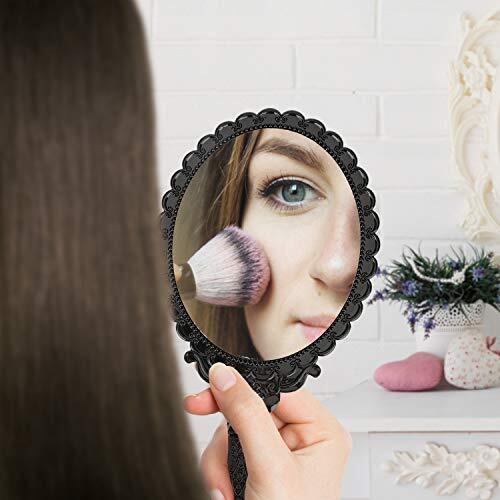 Handheld Mirror with Handle, Makeup Compact Hand Mirrors Travel Small ...