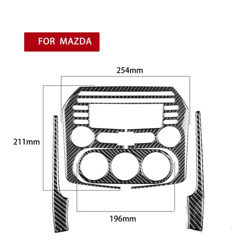 4Pcs Carbon Fiber Interior Central Console Cover Trim For Mazda MX-5 ...