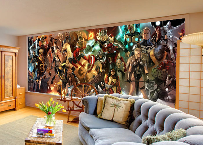 Marvel Comics Characters Superhero Full Wall Mural Photo Wallpaper Home ...