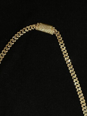 10kt Yellow Gold Diamond Miami Cuban | eBay
