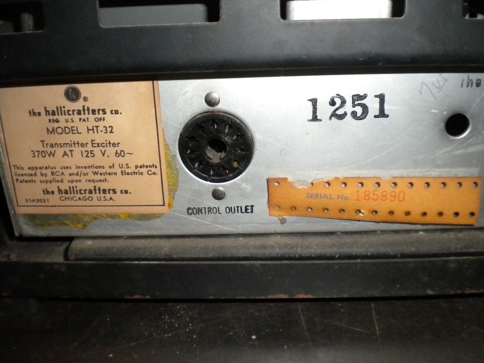 Vintage Hallicrafters HT-32 Transmitter-Exciter - Powers Up as Shown | eBay