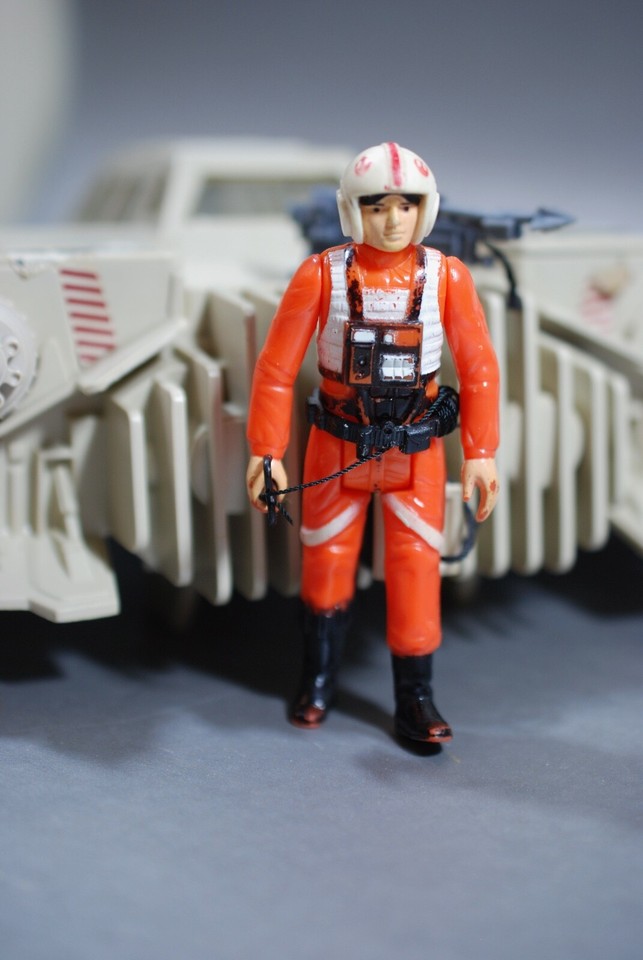 VINTAGE Star Wars COMPLETE HOTH SNOWSPEEDER + FIGURE KENNER WORKS! snow ...