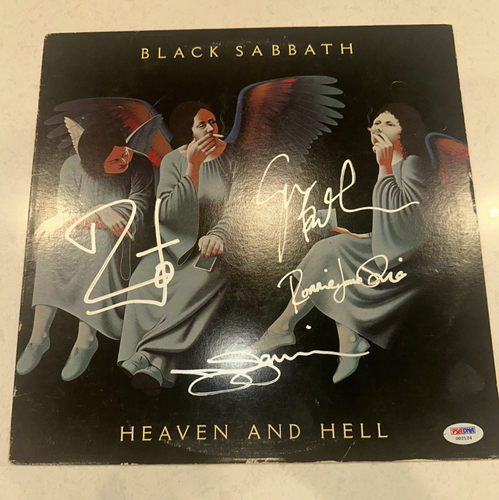 Black Sabbath HEAVEN & HELL Signed Album Cover ALL PSA COA LOA Ronnie James DIO | eBay