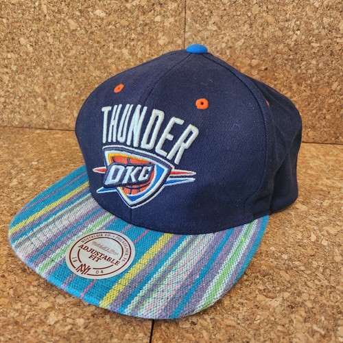 NBA OKC Oklahoma City Thunder Mitchell & Ness nostalgia adjustable ...