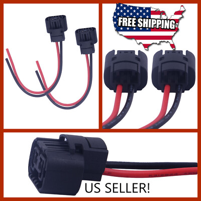 5202 H16 2504 PS24W Female REPLACEMENT Connector Wiring Pigtail Harness ...