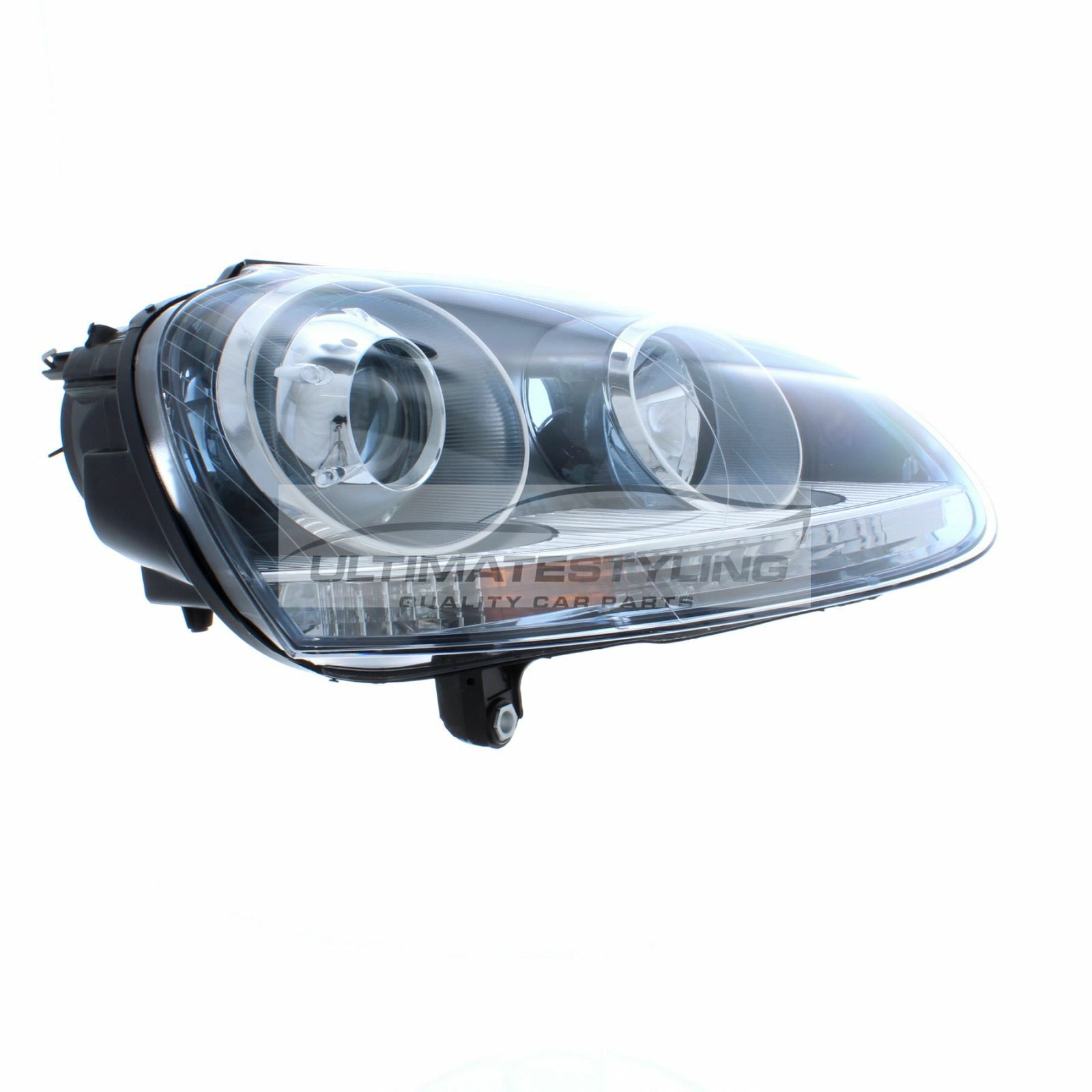 VW Golf Mk5 GTi R32 Style Headlights Black Inner With Projectors 2003 ...