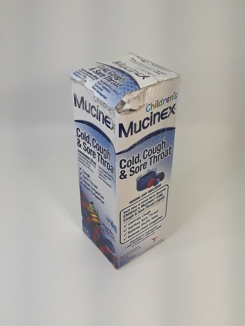 Mucinex Kid's Cold Cough & Sore Throat Liquid Berry 4oz 363824278643 ...