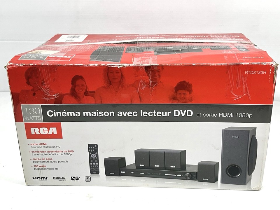 RCA DVD Home Theater System RTD3133H w/ Subwoofer & 5 Speakers, 🔥New ...
