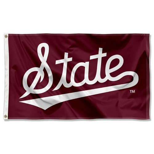 Mississippi State Bulldogs Script Logo Flag Large 3x5 | eBay