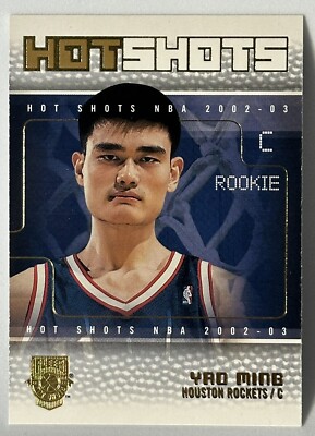 2002-03 Fleer Hot Shots Yao Ming Rookie Jersey Card Houston Rockets #2 ...