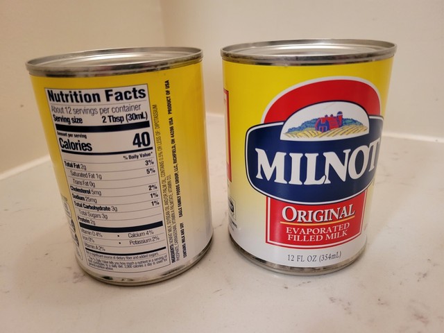 MILNOT Evaporated Filled Milk 12 Oz Can Expires August 24 2021 for sale ...