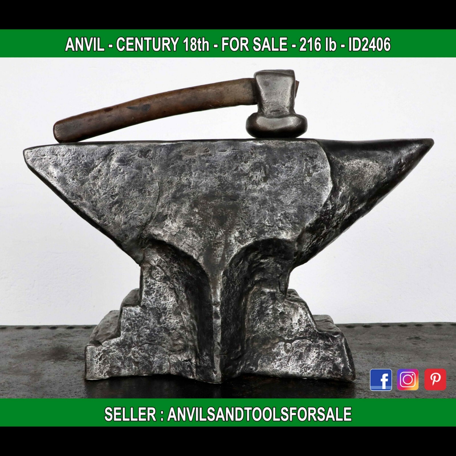Anvil 216 lb - Century 18th - ID 2406 | eBay