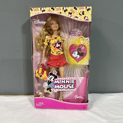NEW Disney Minnie Mouse Barbie Doll 2005 #J0873 With Keychain READ 8h ...