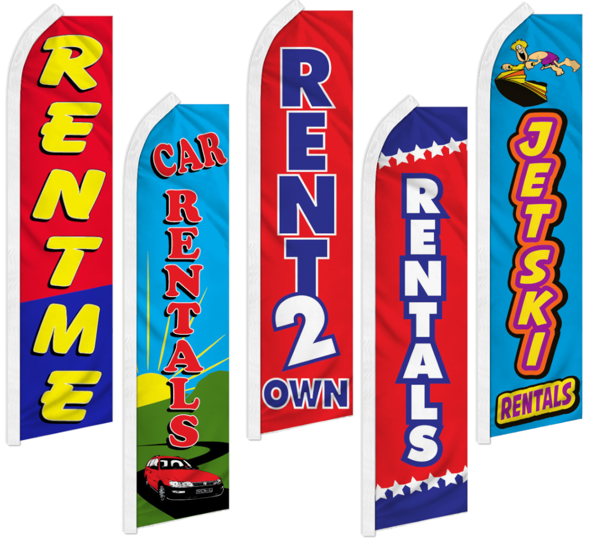 Rentals Swooper Feather Flutter Flag Rent 2 Own | eBay