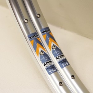 PAIR Kinlin 700C ADHN Polished Silver Alloy Rims (622) Vintage 32 36 40 ...