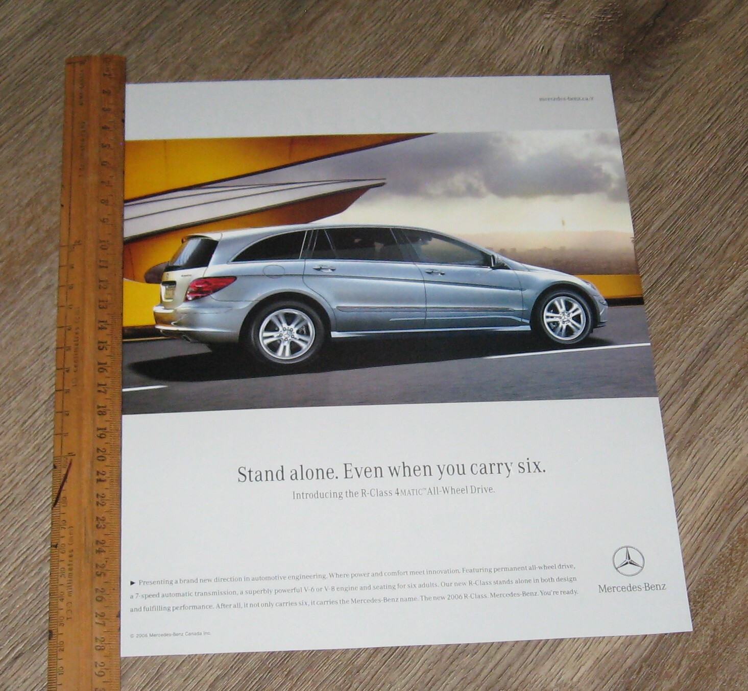 Mercedes-Benz Car AD 2006 R-Class original ONE magazine page ...
