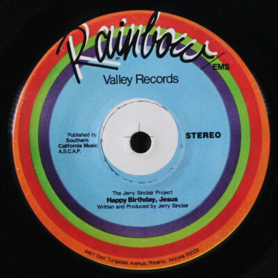 JERRY SINCLAIR: happy birthday jesus RAINBOW 7" Single 45 RPM | eBay