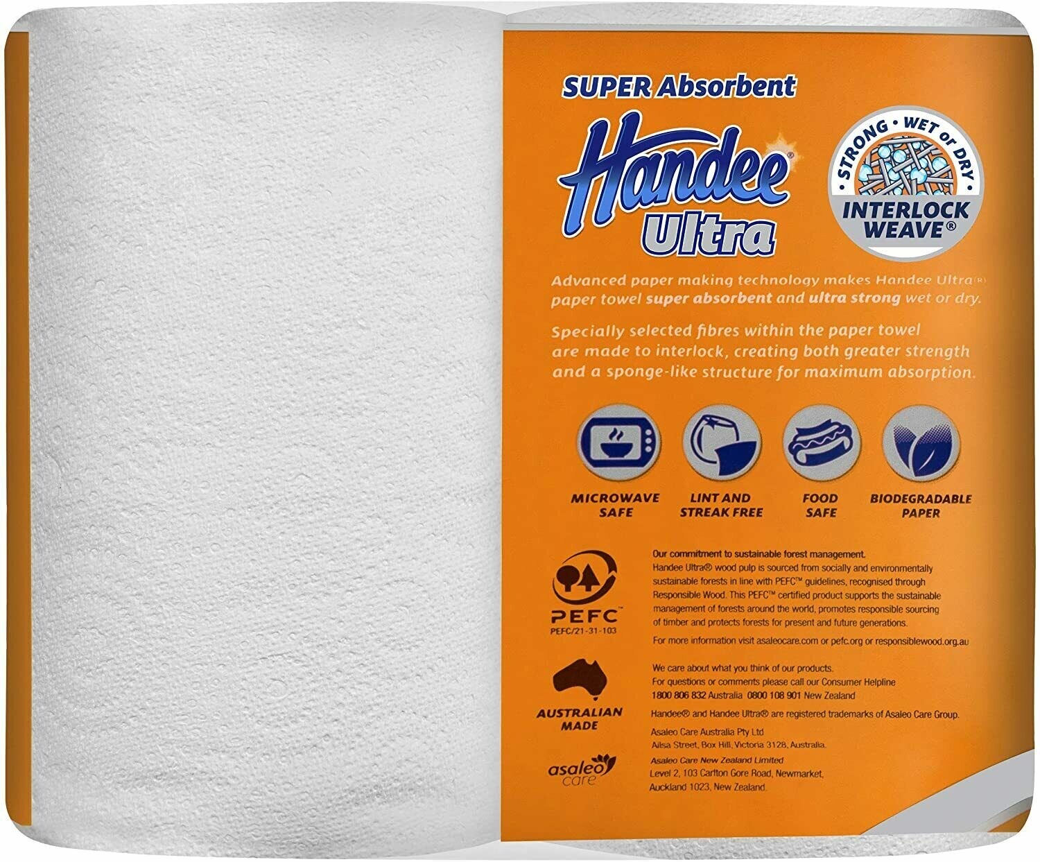 Handee Double Length Ultra Paper Towel 120 Sheets Per Roll White 8 handee-double-length-ultra-paper-towel-120-sheets-per-roll-white-8