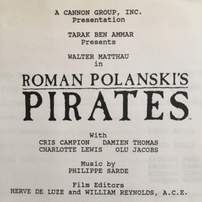 ROMAN POLANSKI 1986 PIRATES Press Kit Production Book Cast & Crew ...