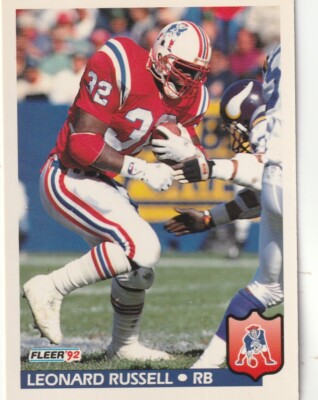 FREE SHIPPING-MINT-1992 Fleer Leonard Russell #266 PLUS PATRIOTS BONUS ...
