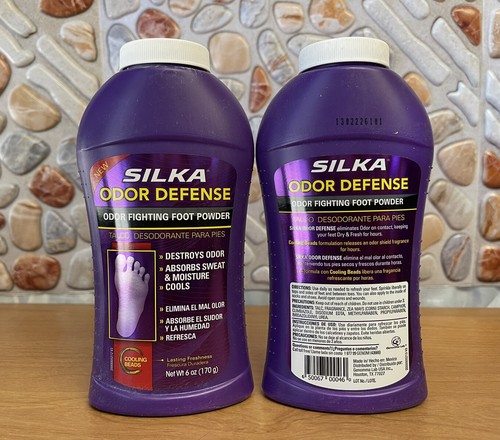 4pk SILKA ODOR DEFENSE FOOT POWDER ABSORBS SWEAT MOISTURE 6 OZ | eBay
