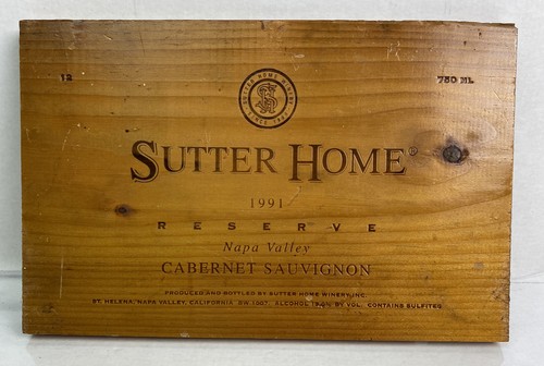 Sutter Home 1991 Reserve Napa Valley Cabernet Sauvignon Timber Sign In ...