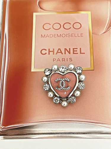 Pink Heart Shaped Chanel Brooch Pin Small | eBay