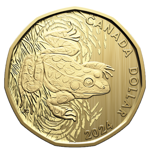 🇨🇦 New Canada $1 Dollar Coin Loonie, Wildlife, Specimen Leopard FROG ...