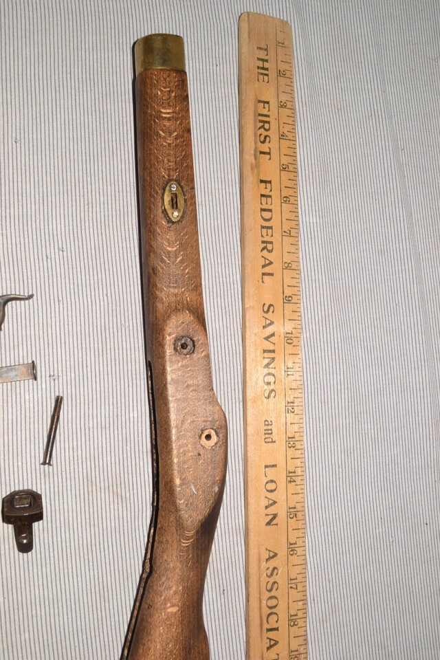 Lot: Wooden Stock Flintlock Percussion Muzzleloader Trigger Hammer ...