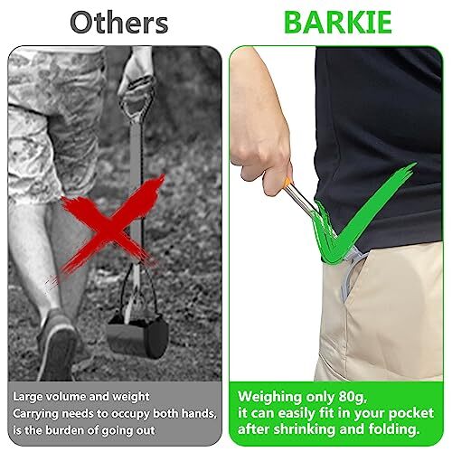 Dog Poop Catcher with 120 Bags - 52" Extendable Handle, No Cleaning ...