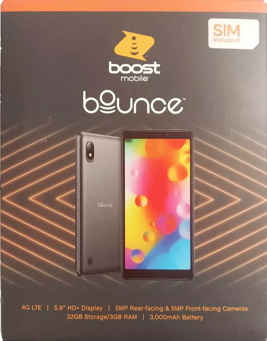 New Sealed Boost Mobile Bounce 6" HD+ 32GB 4G Android Smartphone 5MP ...