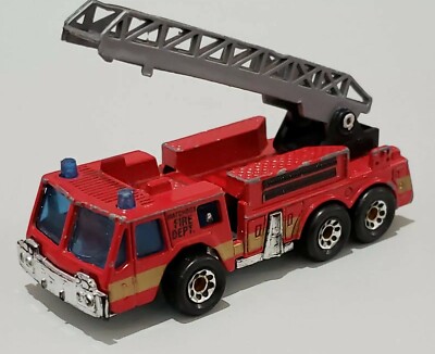 Matchbox Fire Engine 1982 Red with Gray Moving Ladder | eBay