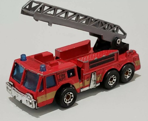 Matchbox Fire Engine 1982 Red with Gray Moving Ladder | eBay