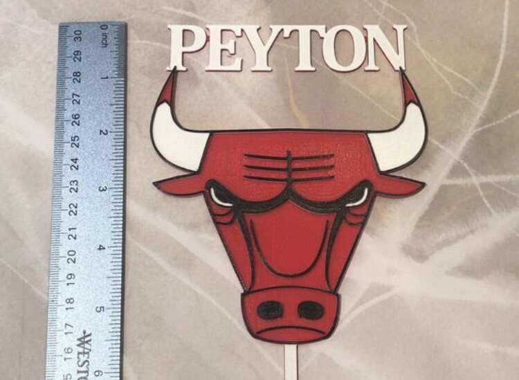 Chicago Bulls Jordan Custom Cake Topper Personalized NBA Cake Topper | eBay