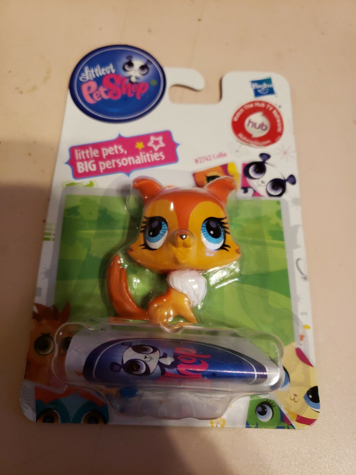 Littlest Pet Shop RARE Collie Dog 2742 Big Blue Eyes Hasbro 2012 HTF ...