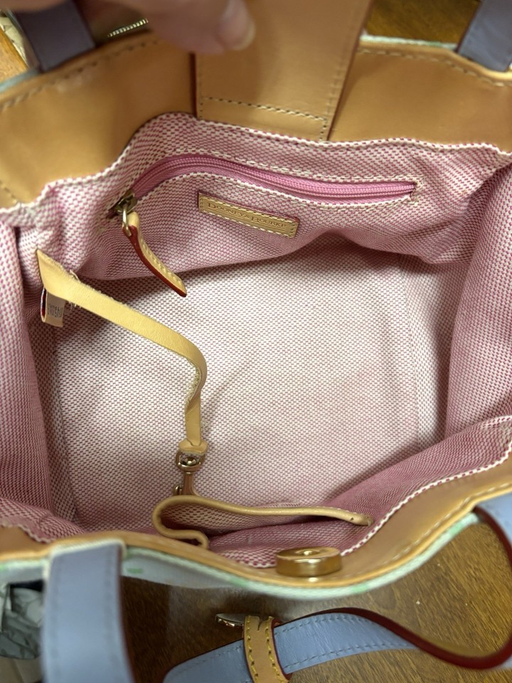 Dooney Bourke Blue Girly DB Logo & Heart Mini Baby Satchel Bag Vintage ...