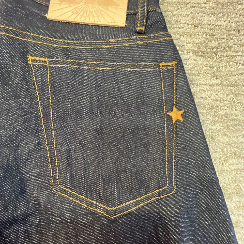 Brave Star Selvage Denim Men's 28X35 12oz Reg Taper Cone Mills Made in ...