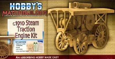 Steam Traction Engine kit C.1910 matchstick model kit Hobby's ...