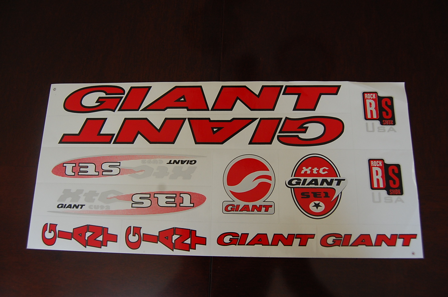 Giant XTC SE1 Stickers Red, Black & Silver. | eBay