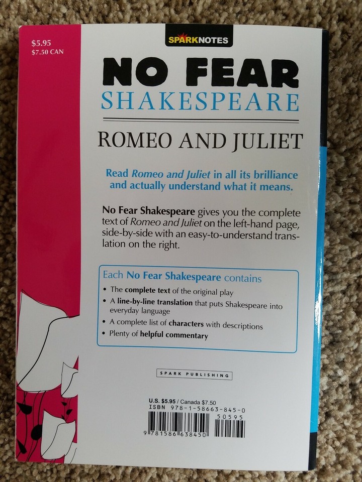 Book No Fear Shakespeare ROMEO & JULIET.The play translation anyone can ...